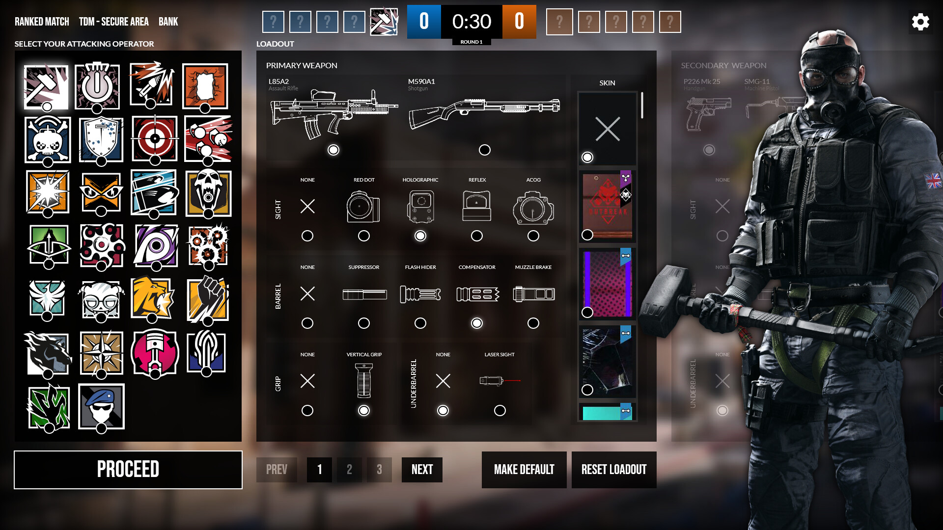 Matt Mitchell - RAINBOW SIX SIEGE - UI/UX Redesign Concept
