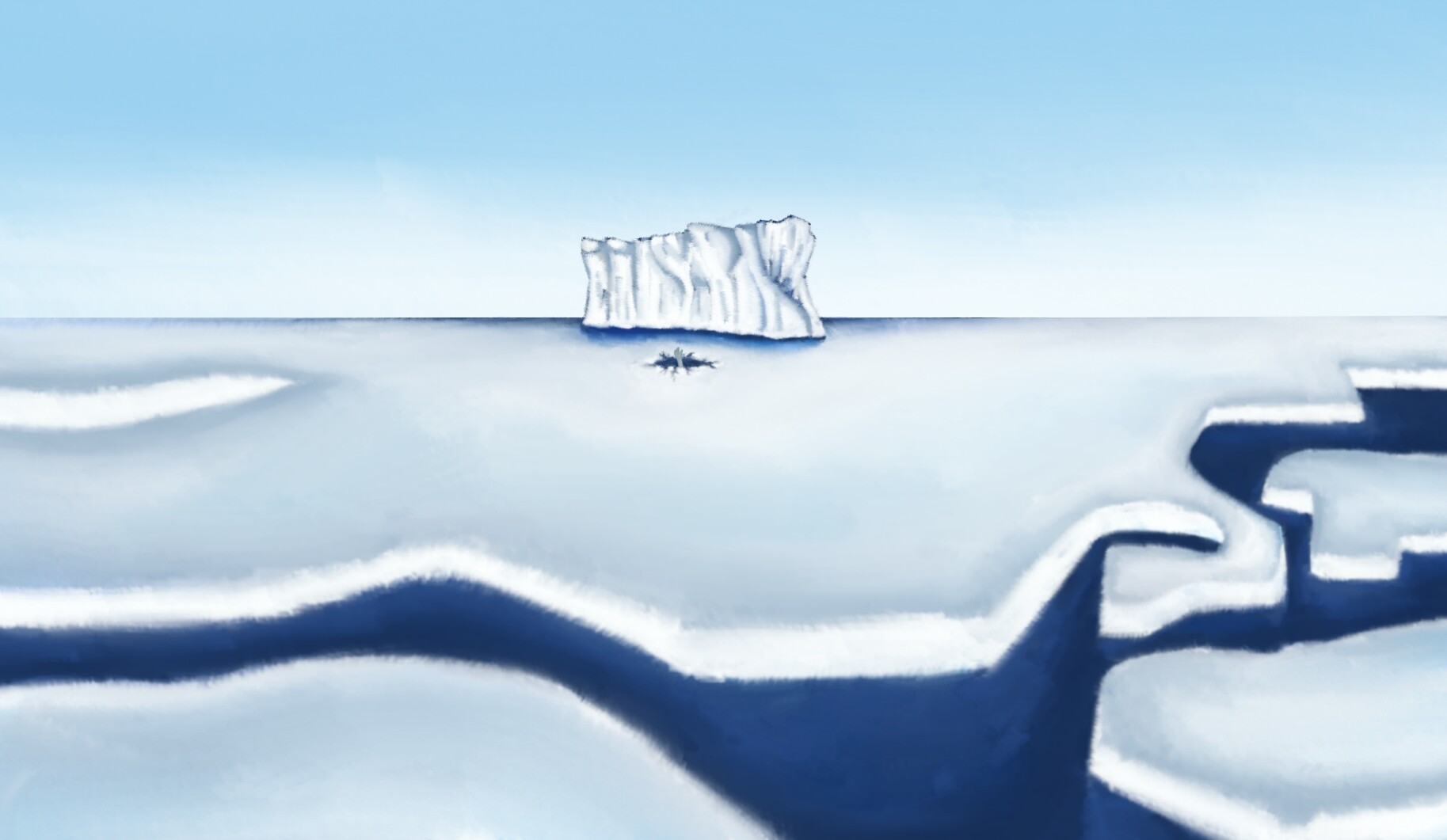 ArtStation - escaping the icy horror