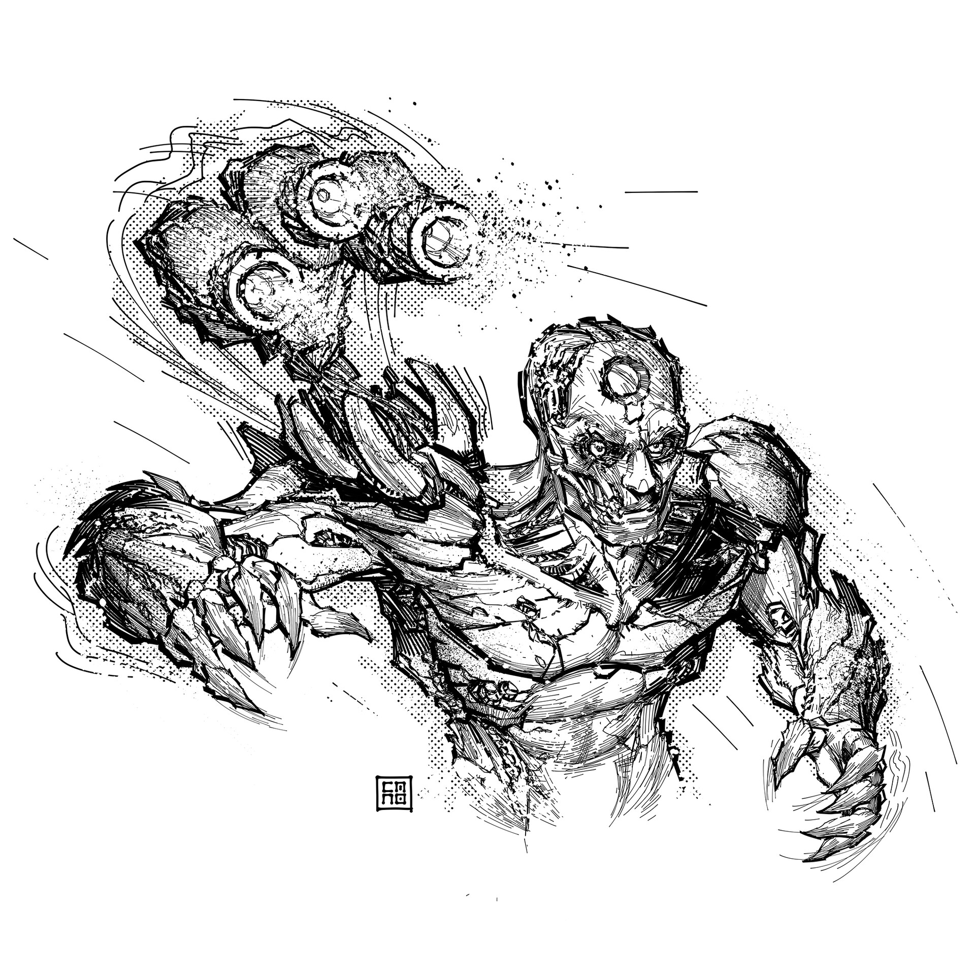 ArtStation - Cyborg Warrior