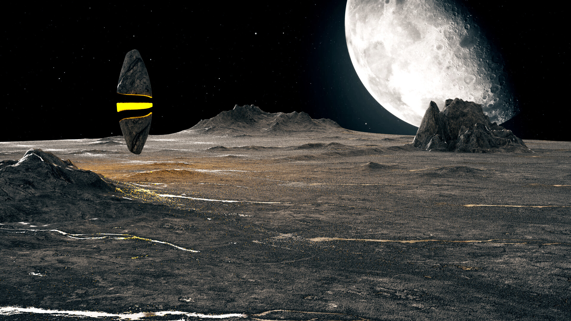 ArtStation - 3D Planet & monolith