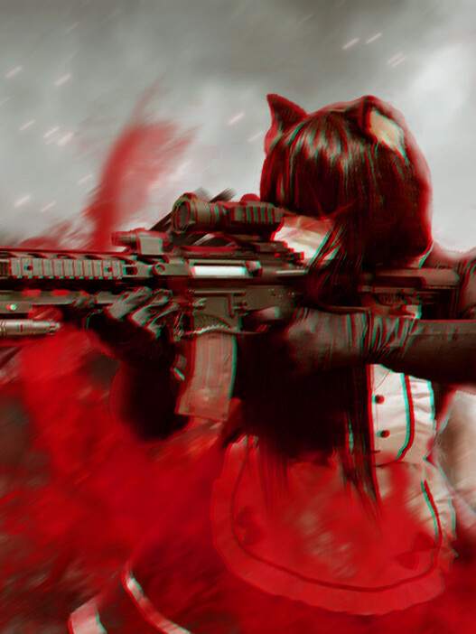 ArtStation - Catgirl with a gun!