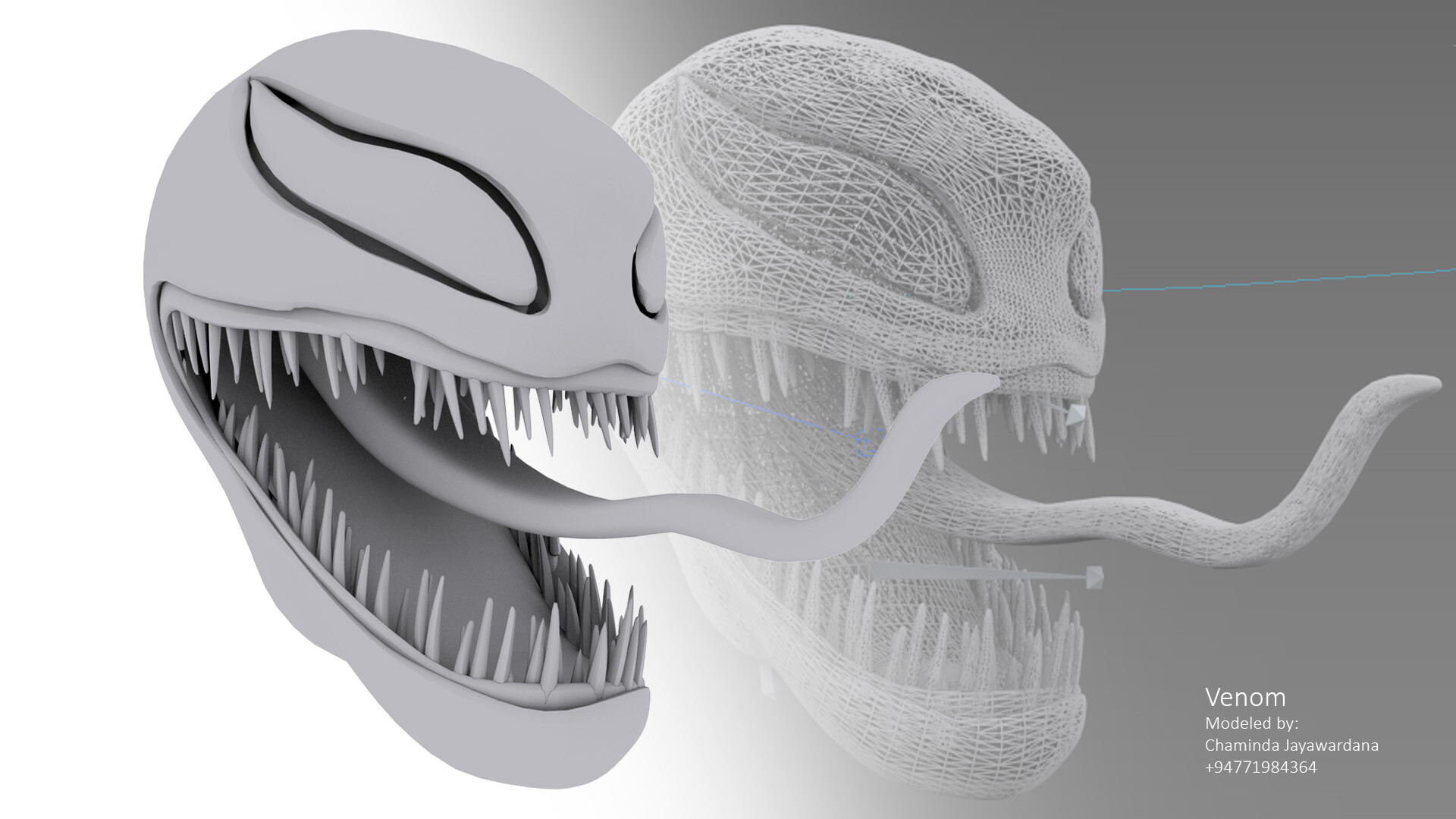 ArtStation - Venom - 3D model (Law poly model with turbo smooth)