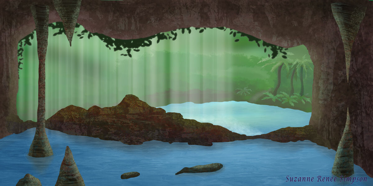 ArtStation - Puerto Rico Waterfall Cave