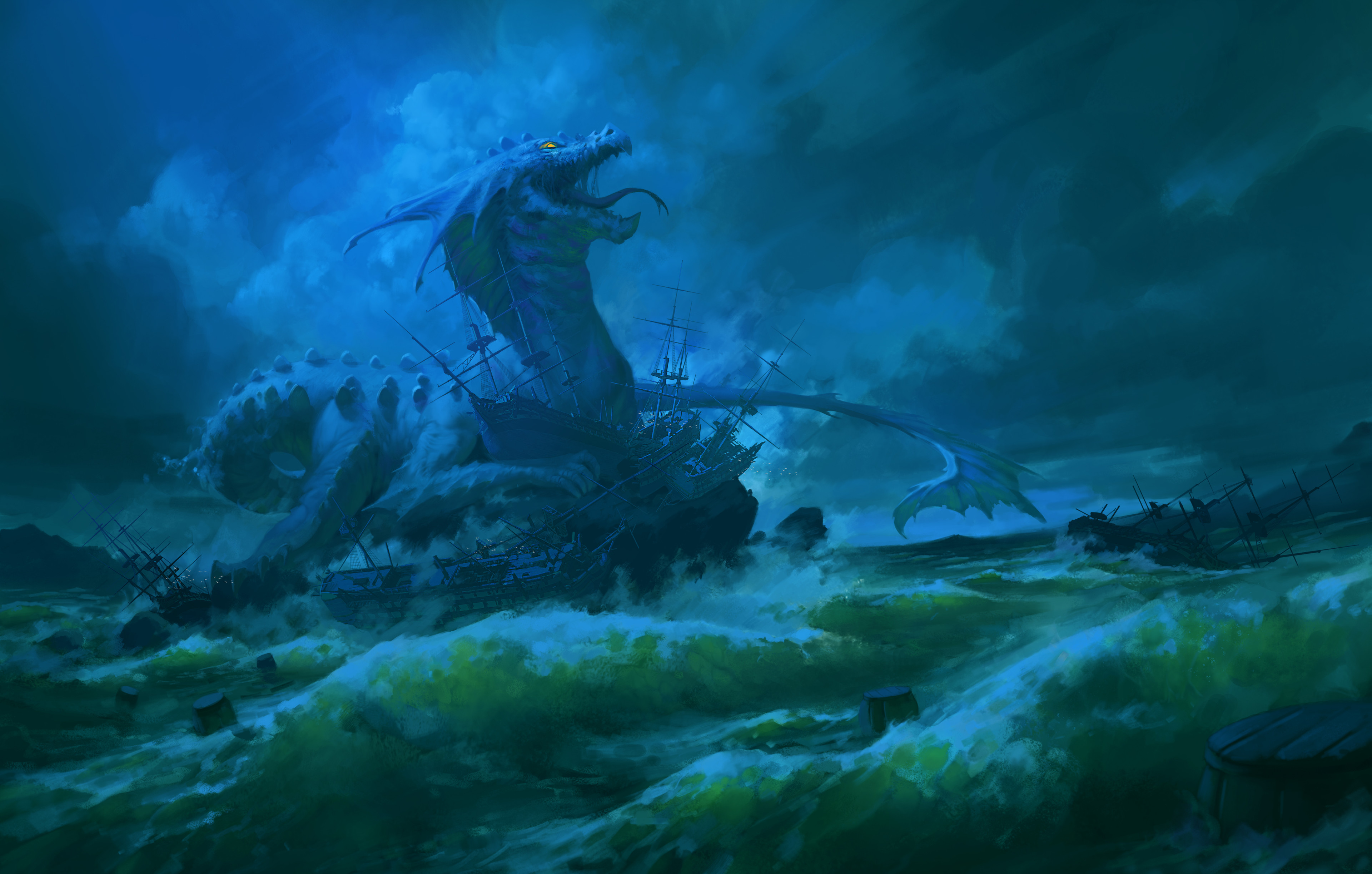 [/r/ImaginarySeascapes] Tarantasio by Roman Kuteynikov : r/ImaginaryBestOf