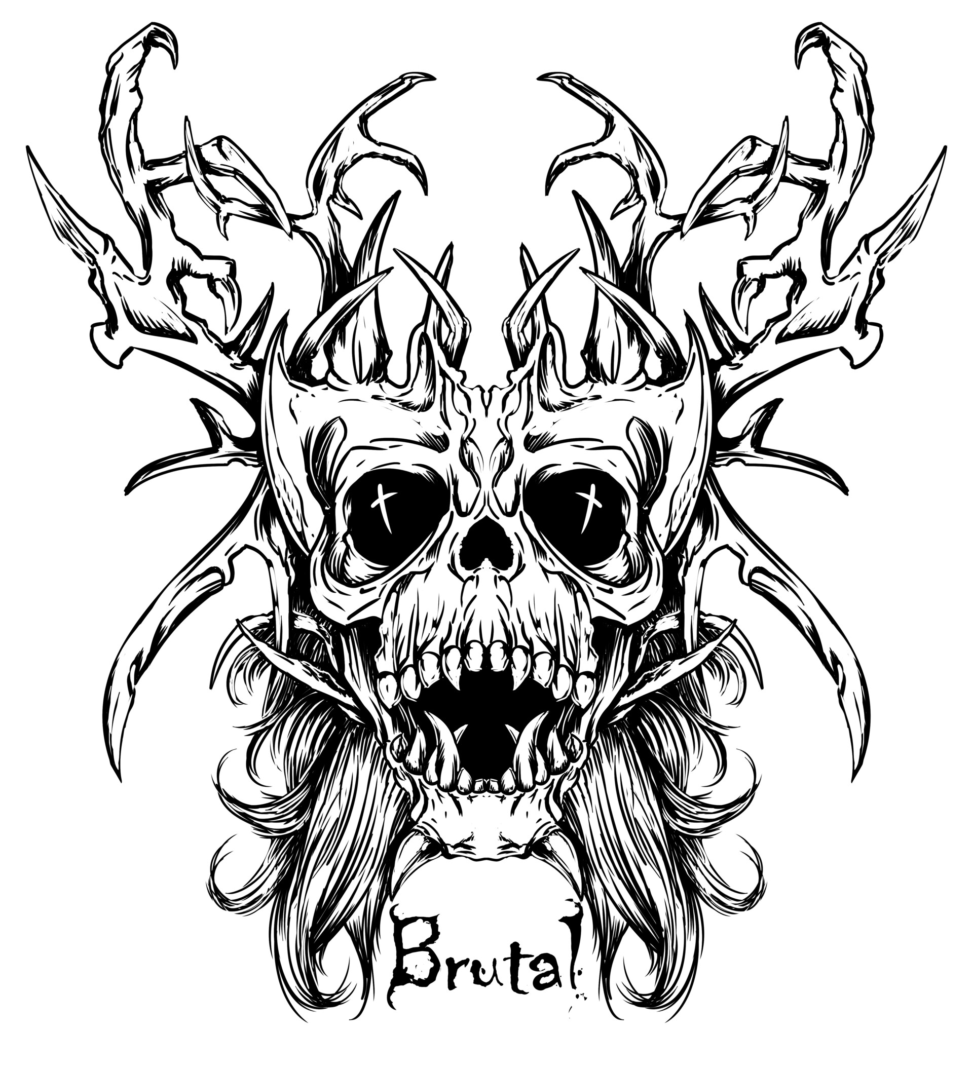 ArtStation - Skull devil Brutal