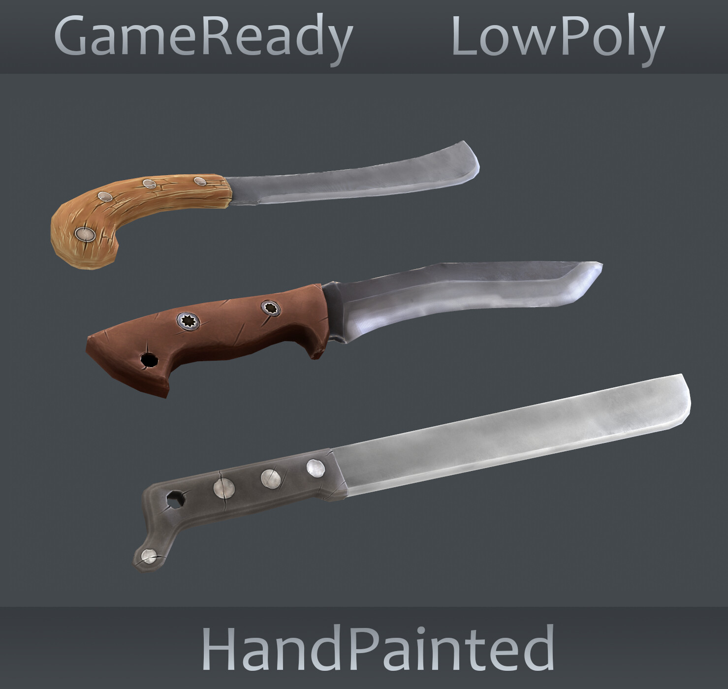 ArtStation - Stylized machete set