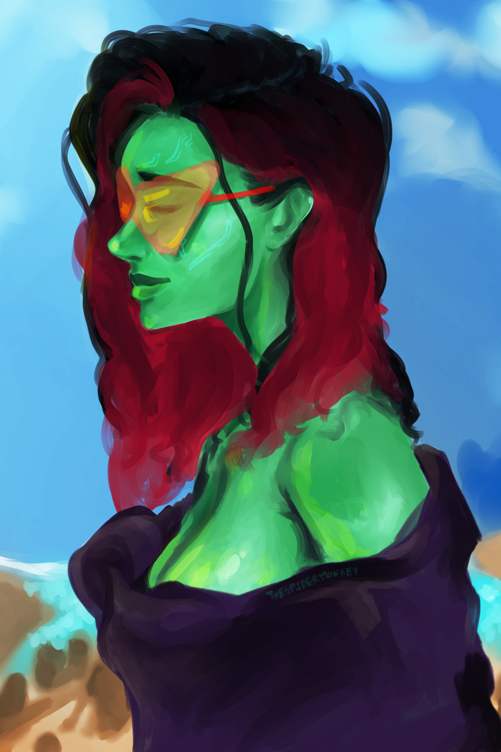 ArtStation - Beach Party- Gamora