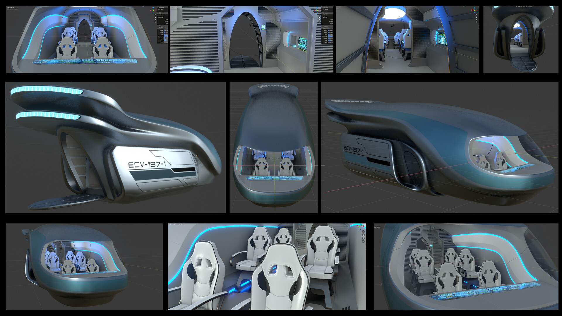 ArtStation - The Orville Shuttle Interiour WIP