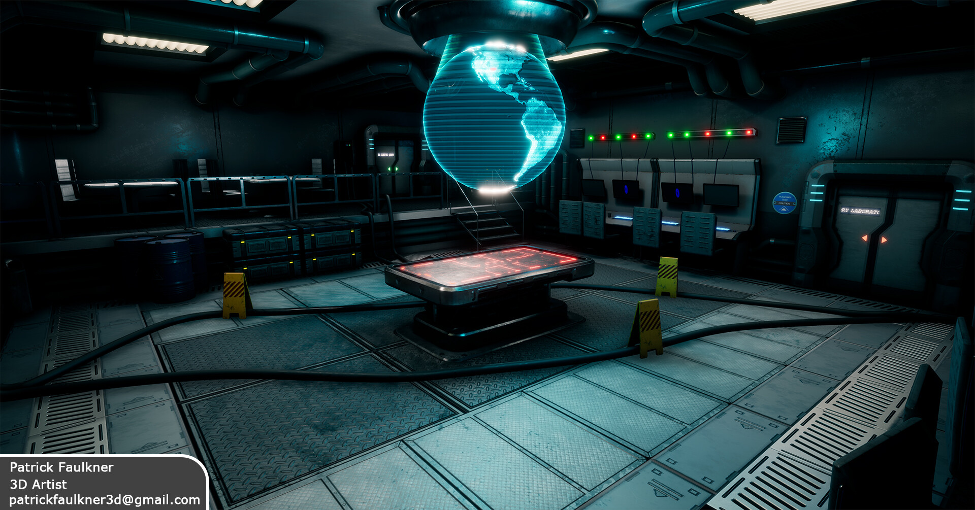 sci fi base interior