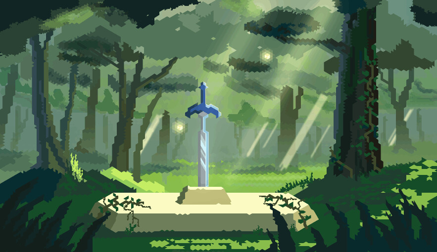 ArtStation - Pixel art: Master Sword