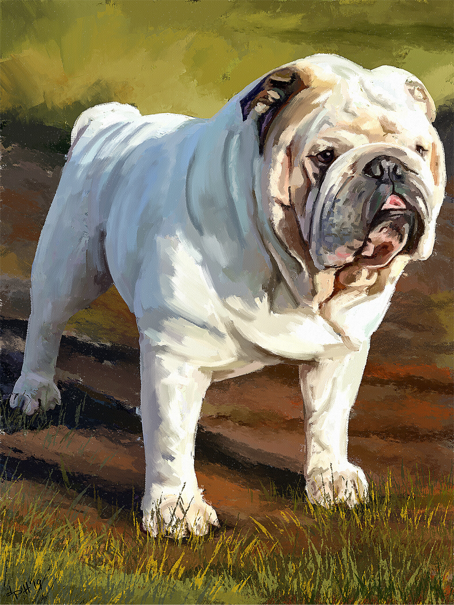 ArtStation - Digital oil painting - BULLDOG