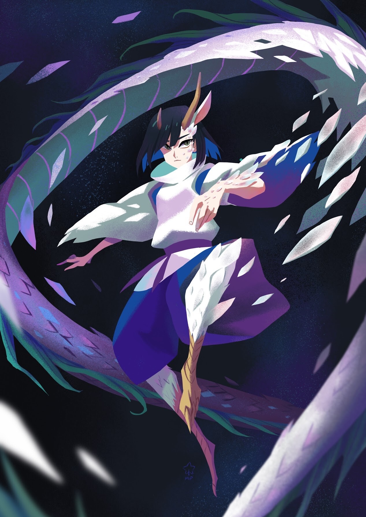 ArtStation - Haku from spirited away