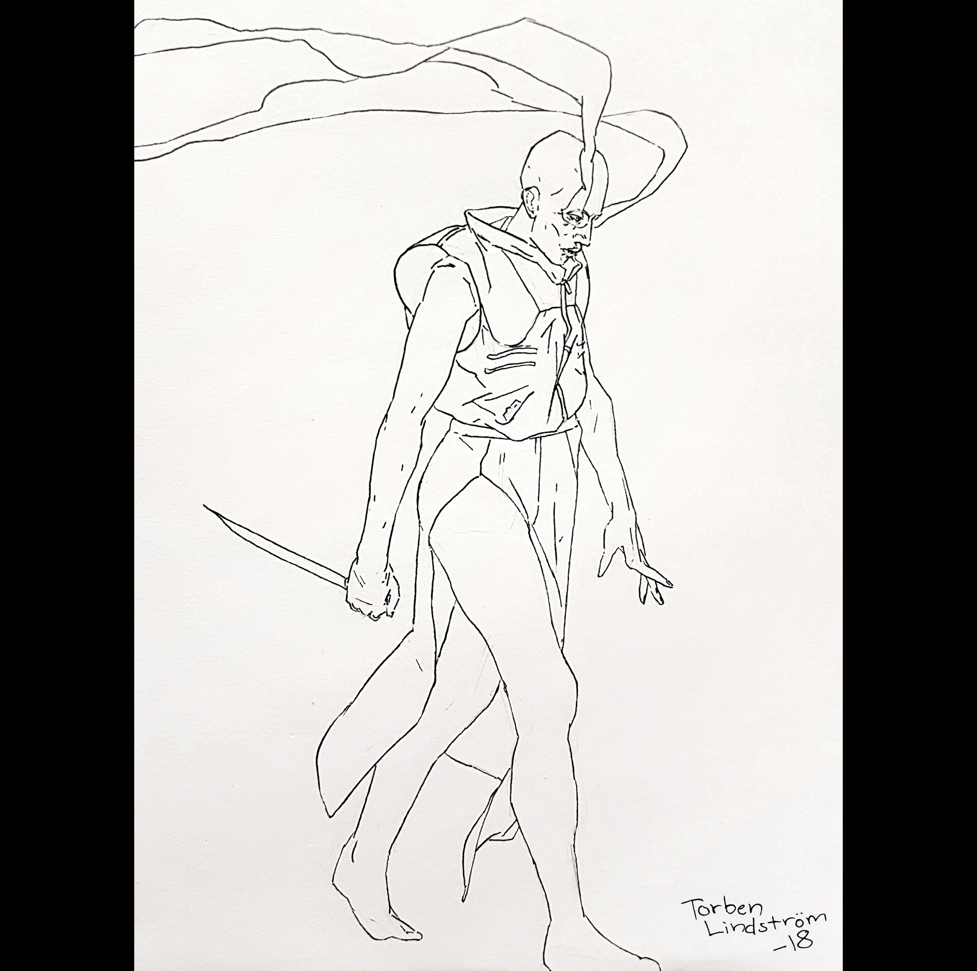 ArtStation - Personal Character Ink Drawings