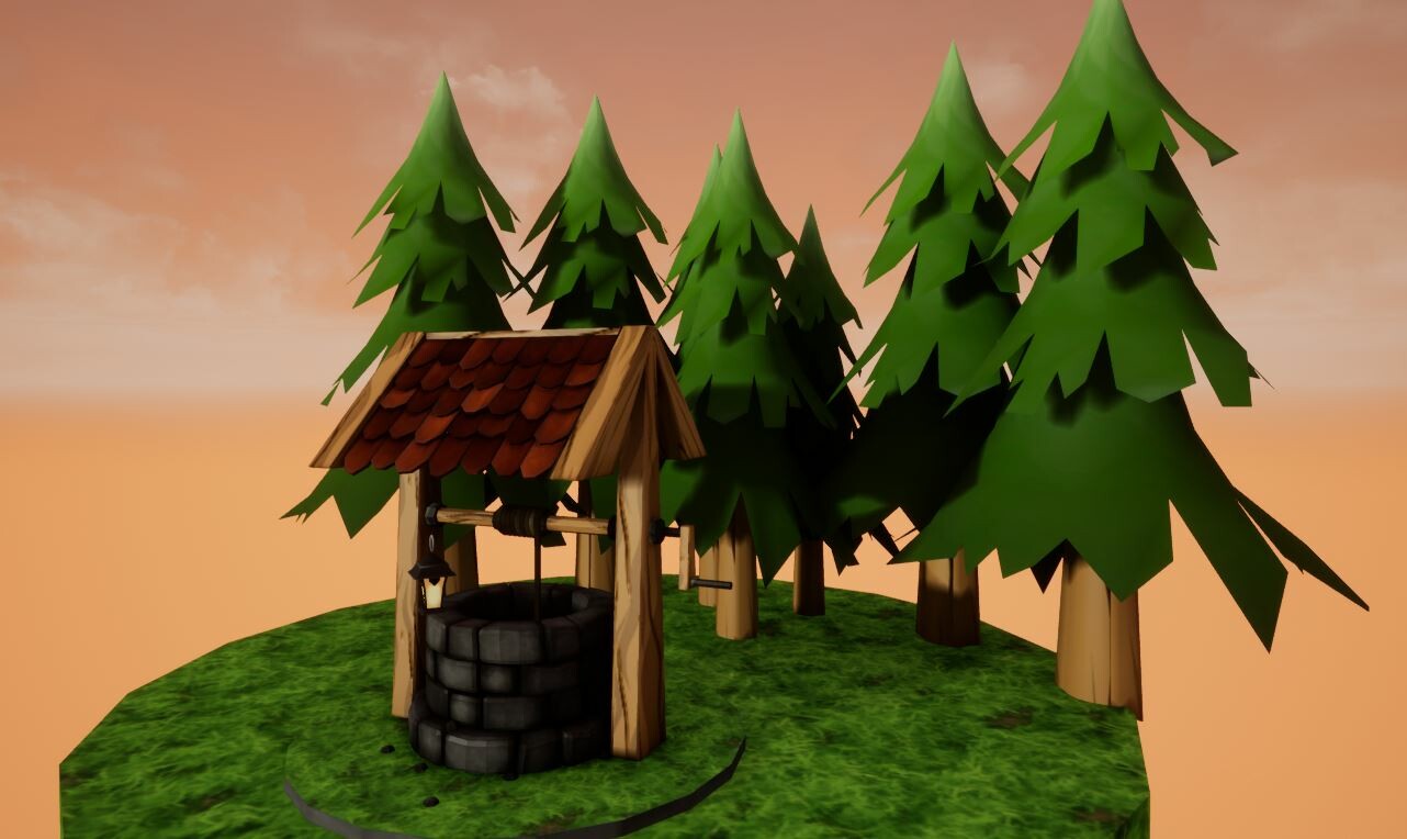 ArtStation - Stylized Well Scene