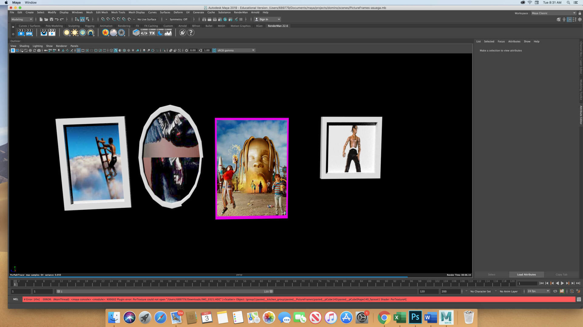 ArtStation - Maya Picture Frame Project