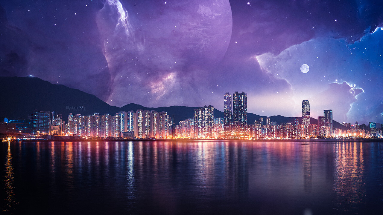 Night Lights by Gene Raz von Edler : r/ImaginaryNightscapes