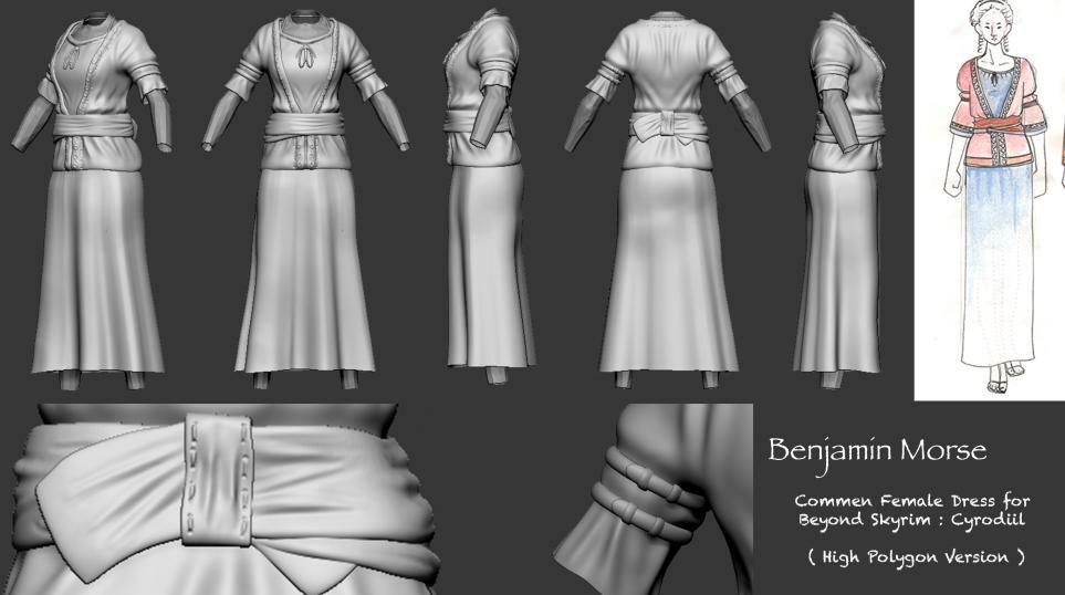 Benjamin Morse - Beyond Skyrim: Cyrodiil - Common Female Merchant Outfit