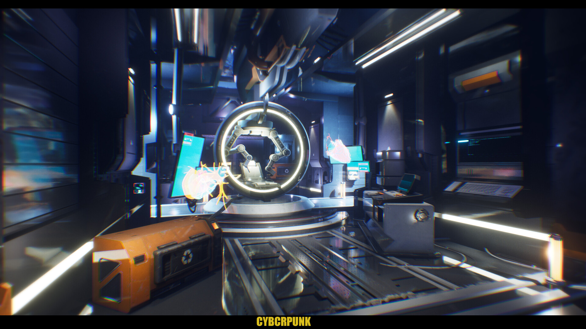 ArtStation - Cyberpunk interior scene concept 赛博朋克室内场景概念