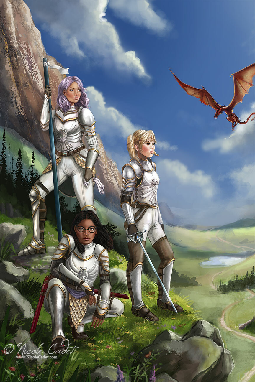 ArtStation - Athena's Wellspring book cover illustration