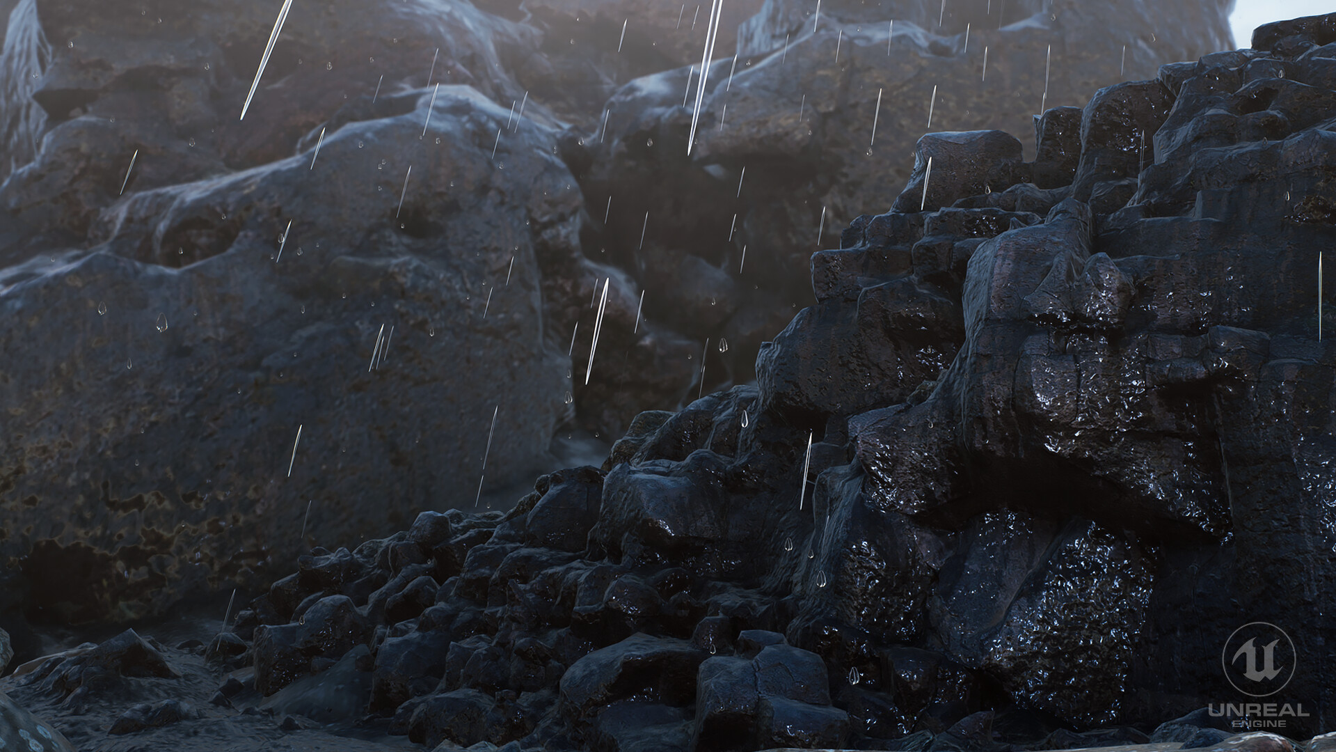 Vishal Ranga Portfolio - Unreal Engine 4: Rain/Water Flow Material ...