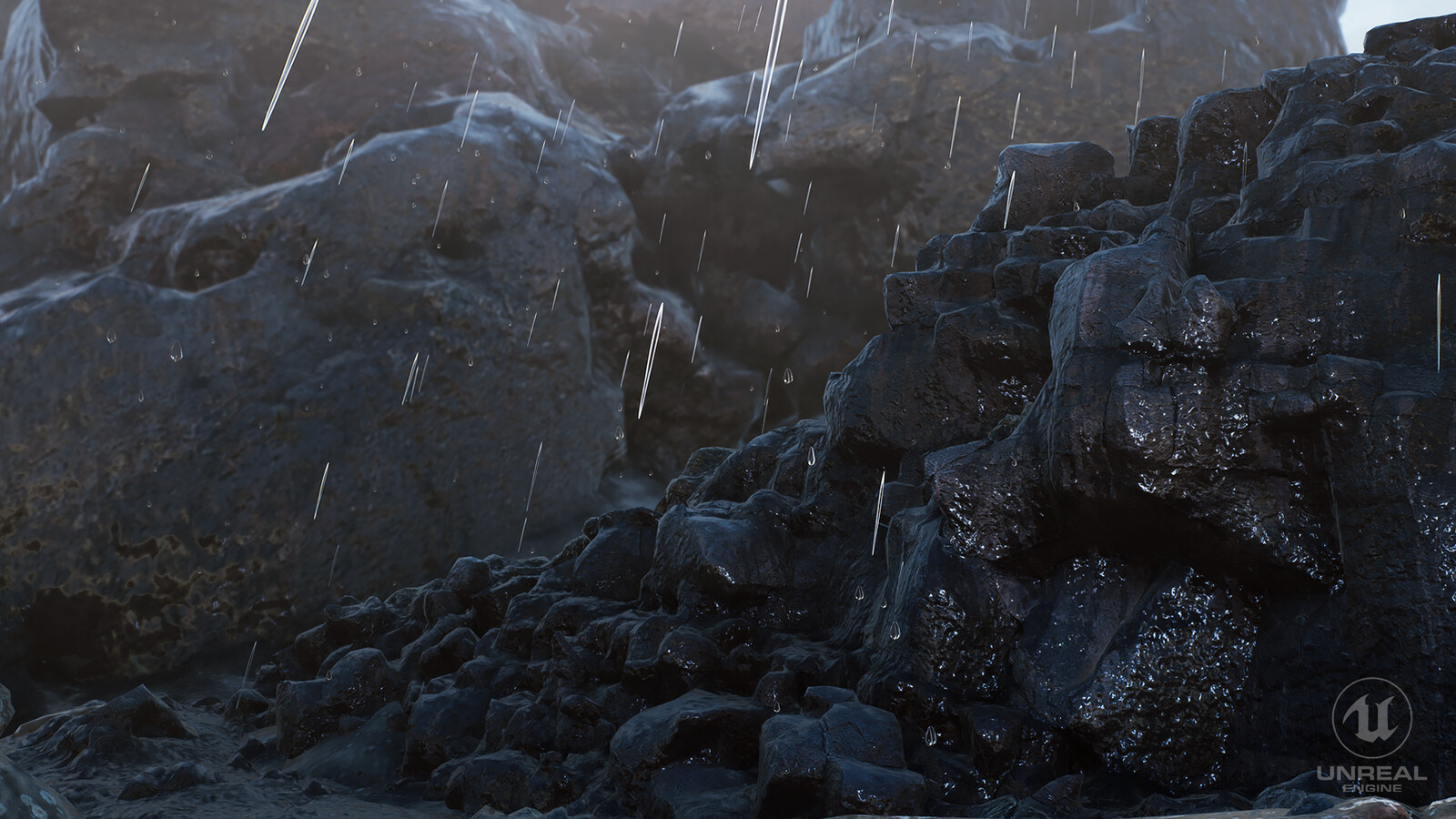 Vishal Ranga Portfolio - Unreal Engine 4: Rain/Water Flow Material ...