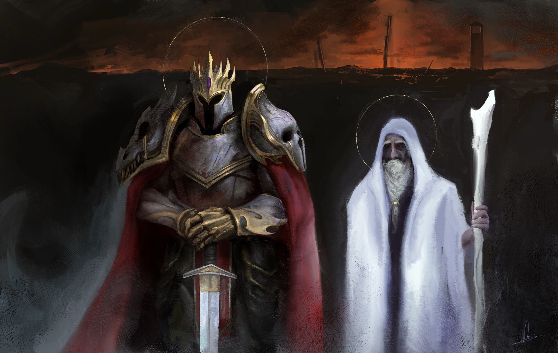 ArtStation - King Arthur and Merlin