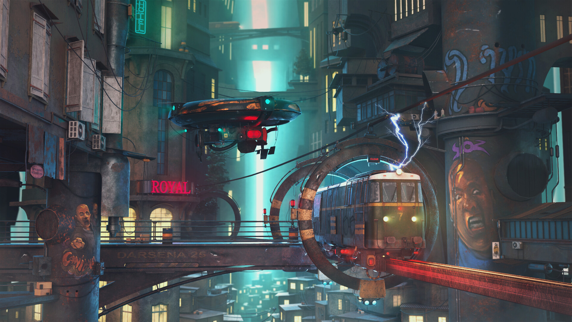 Thunderbolt 3D by Timo Fahrbach : r/Cyberpunk