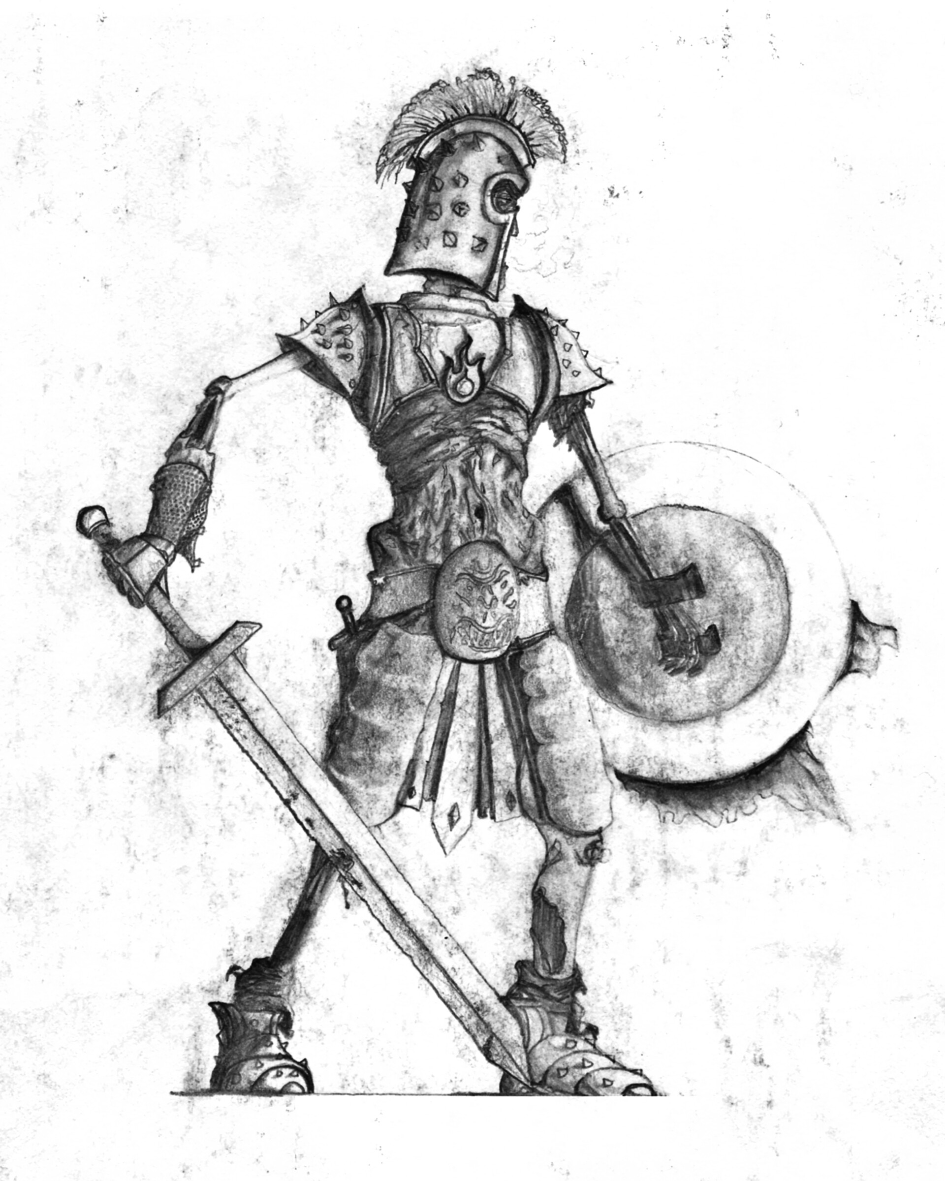 trojan warrior drawing