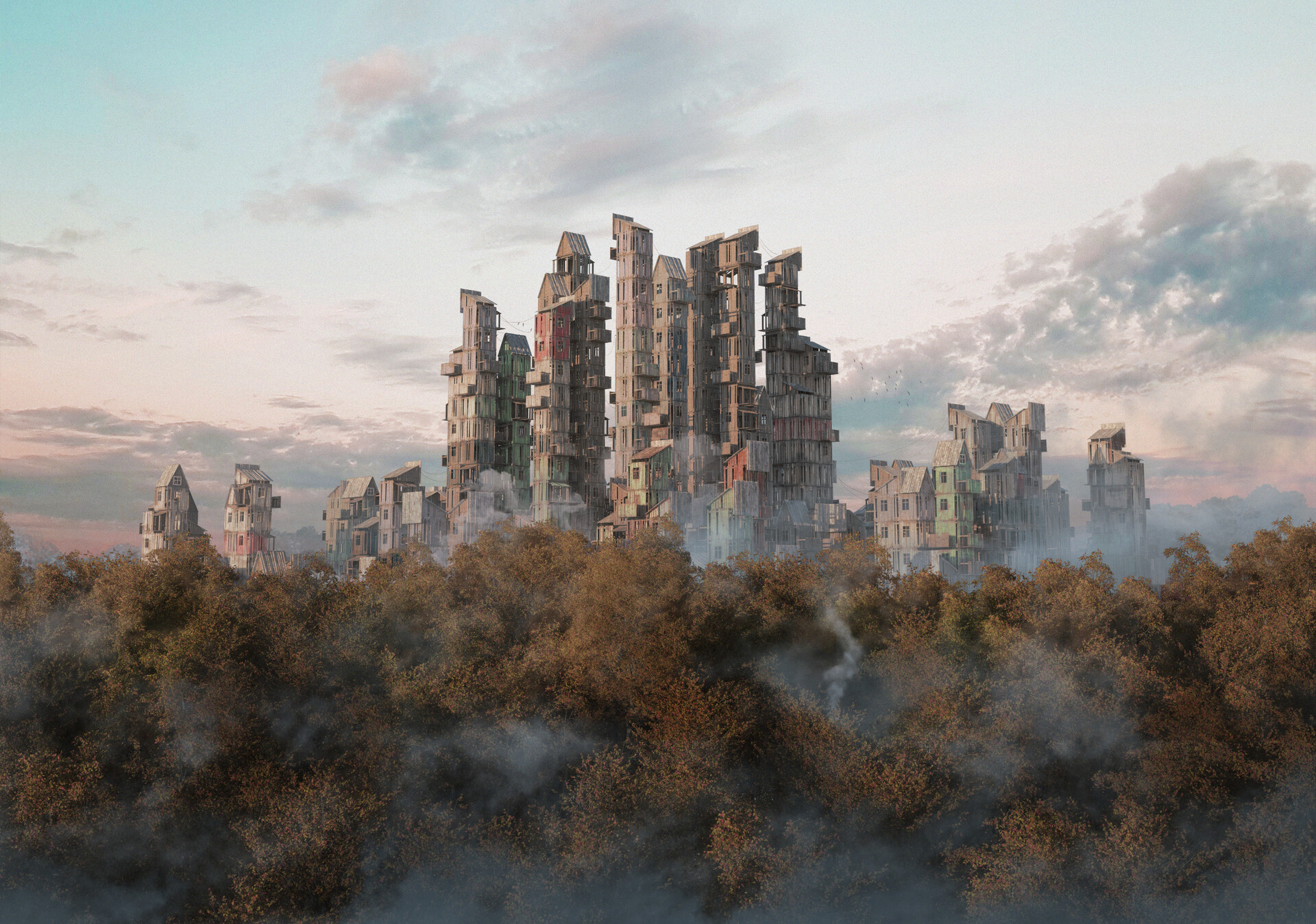 ArtStation - Wooden Scrap town, Man at Bar