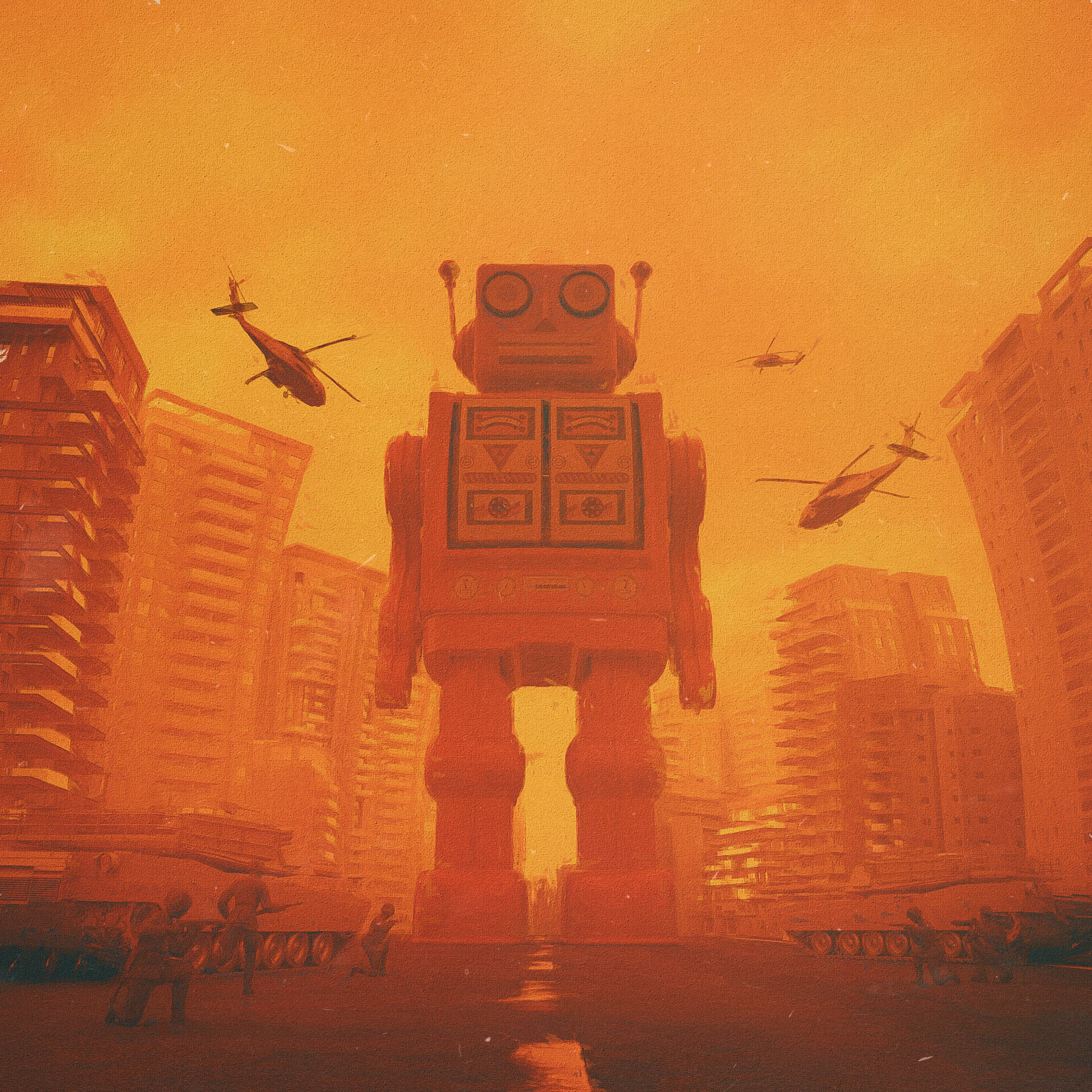 ArtStation - invasion of the giant killer robots from the moon