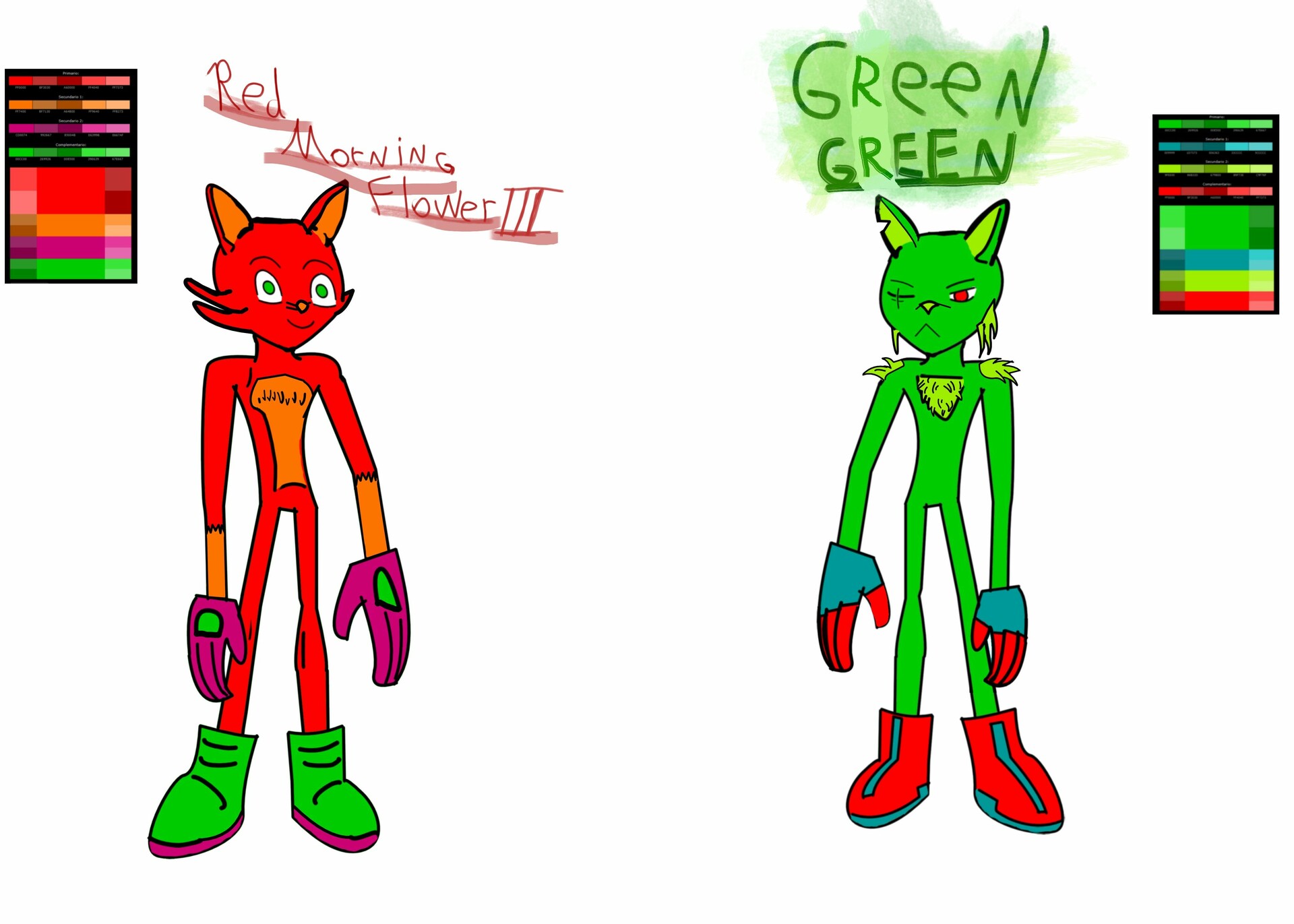 ArtStation - Red and green cats. Metallic frames with 25% off.