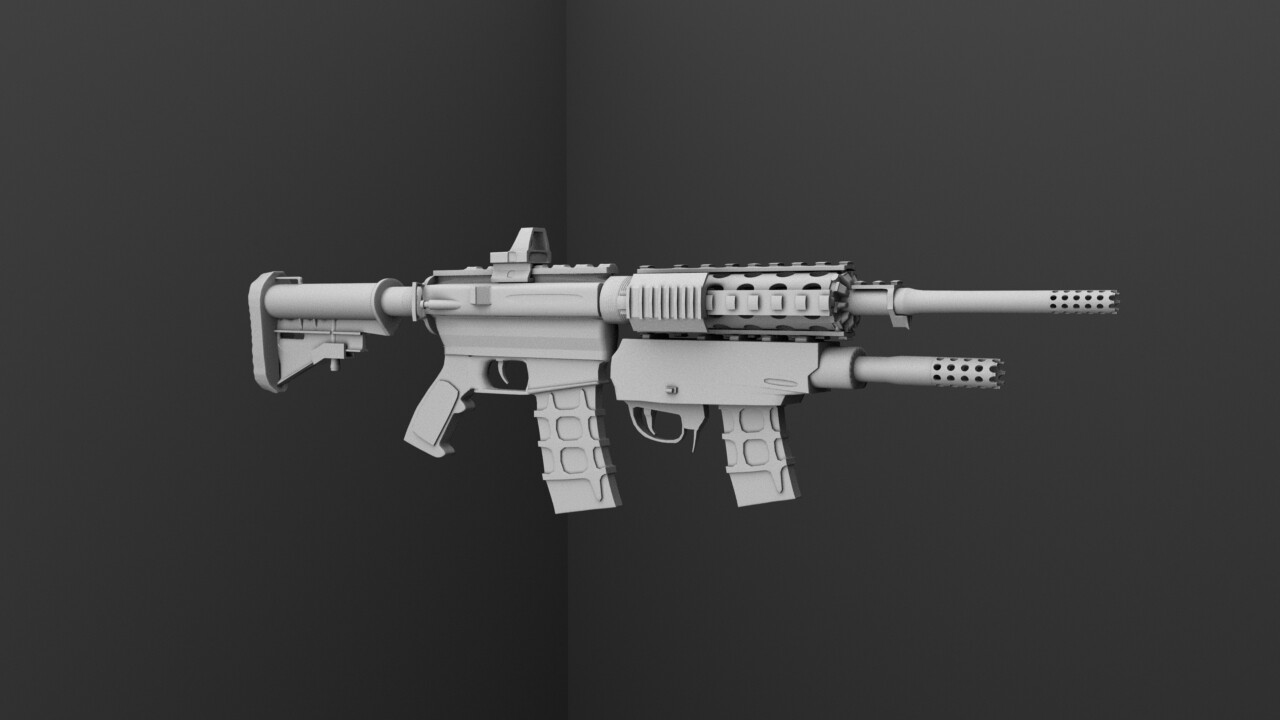 ArtStation - Semi-Auto Rifle Modeling