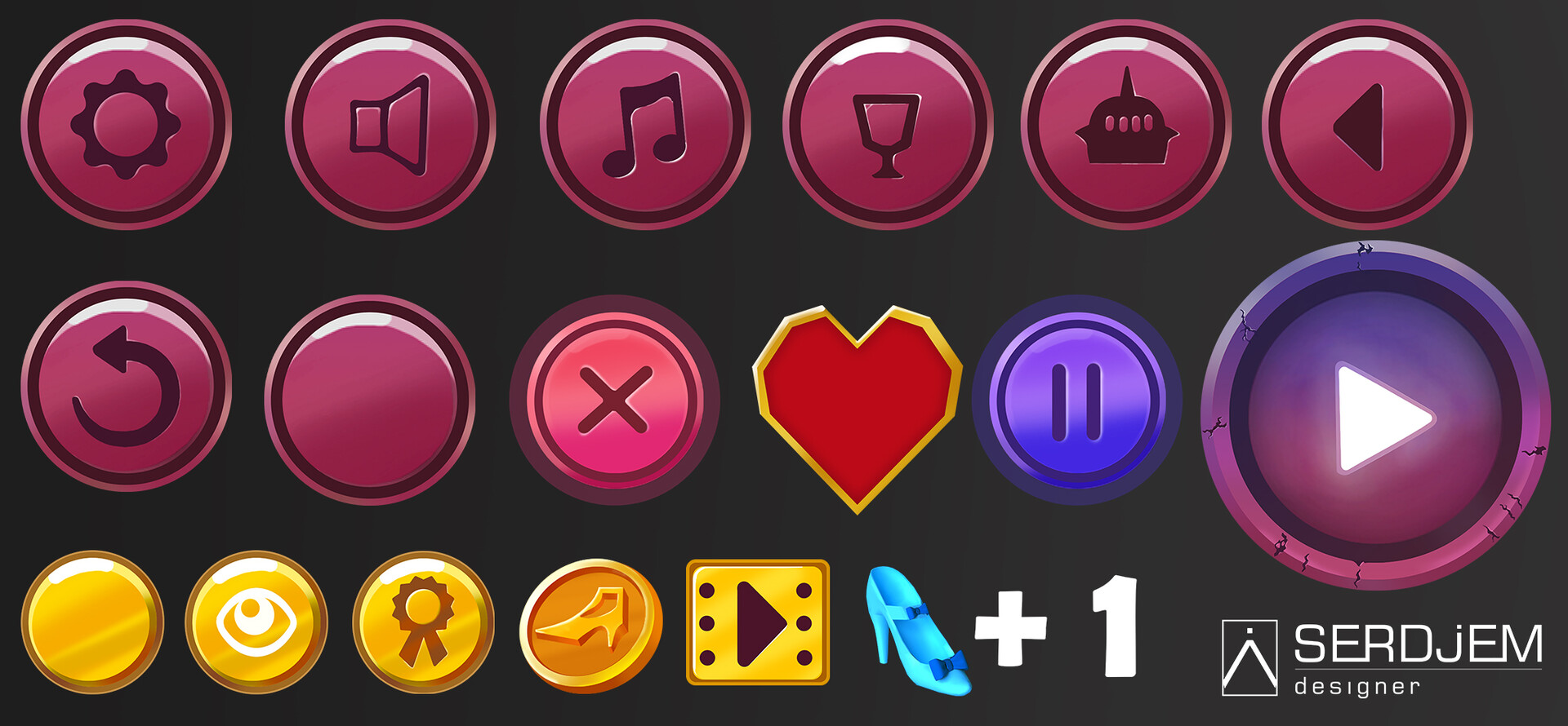 ArtStation - Buttons ( Once there was a knight)