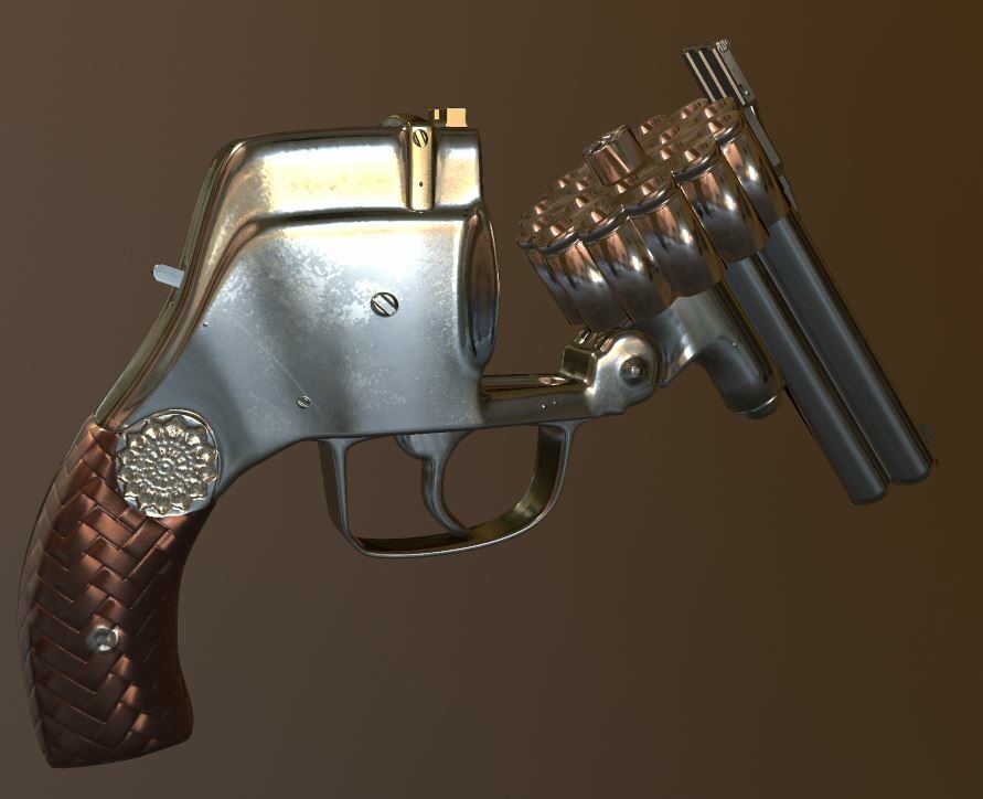 Triple Barrel Revolver