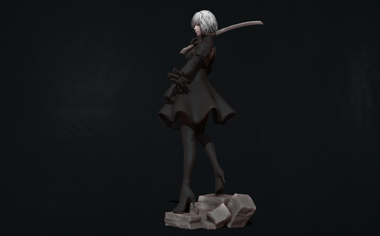 pascal gattringer - 2b - nier automata 3d print figurine