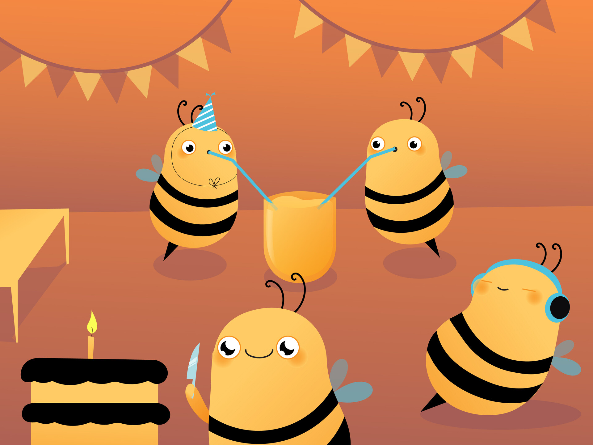 ArtStation - party with bee