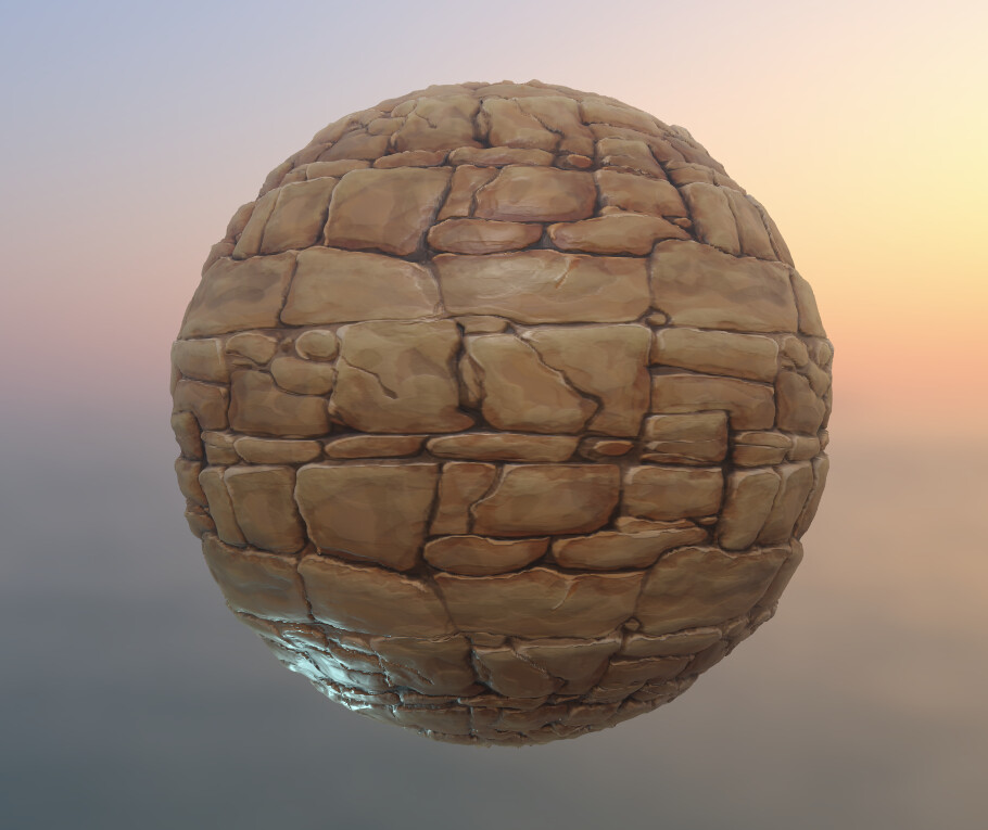 ArtStation - Stylized Rock PBR Material