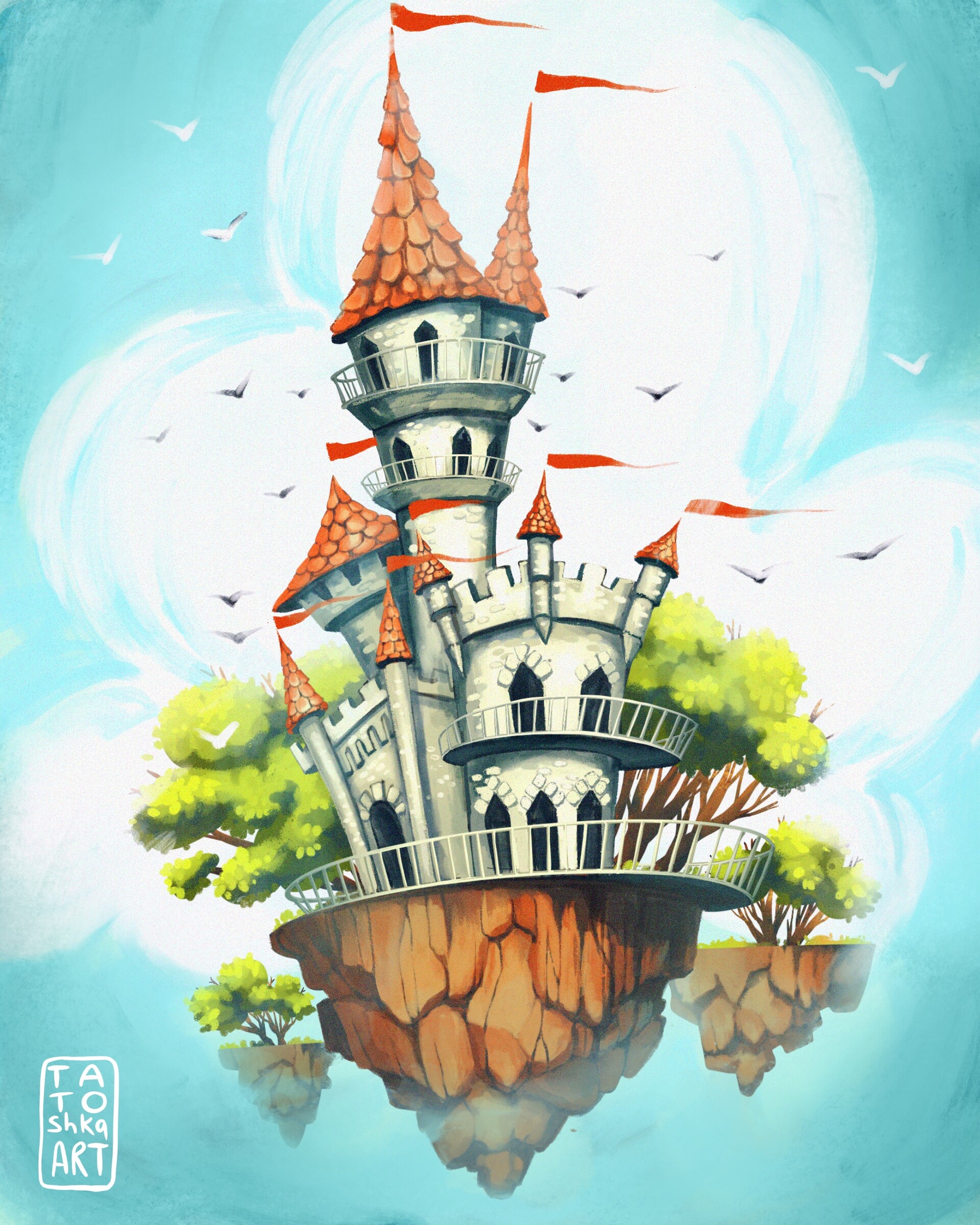 ArtStation - flying castle