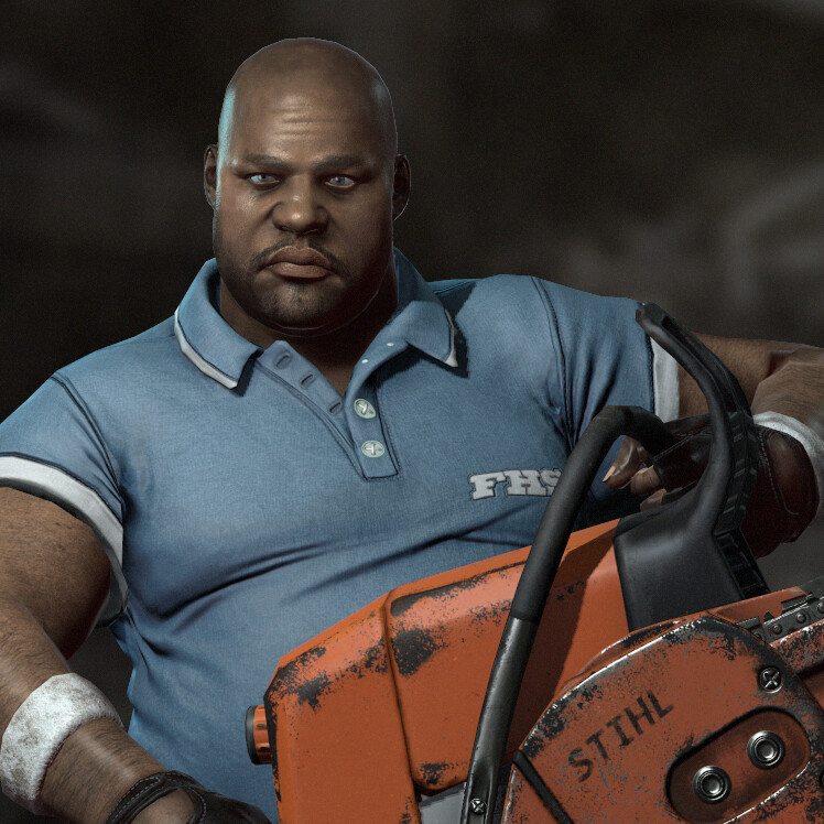 ArtStation - Left4dead coach fan art.