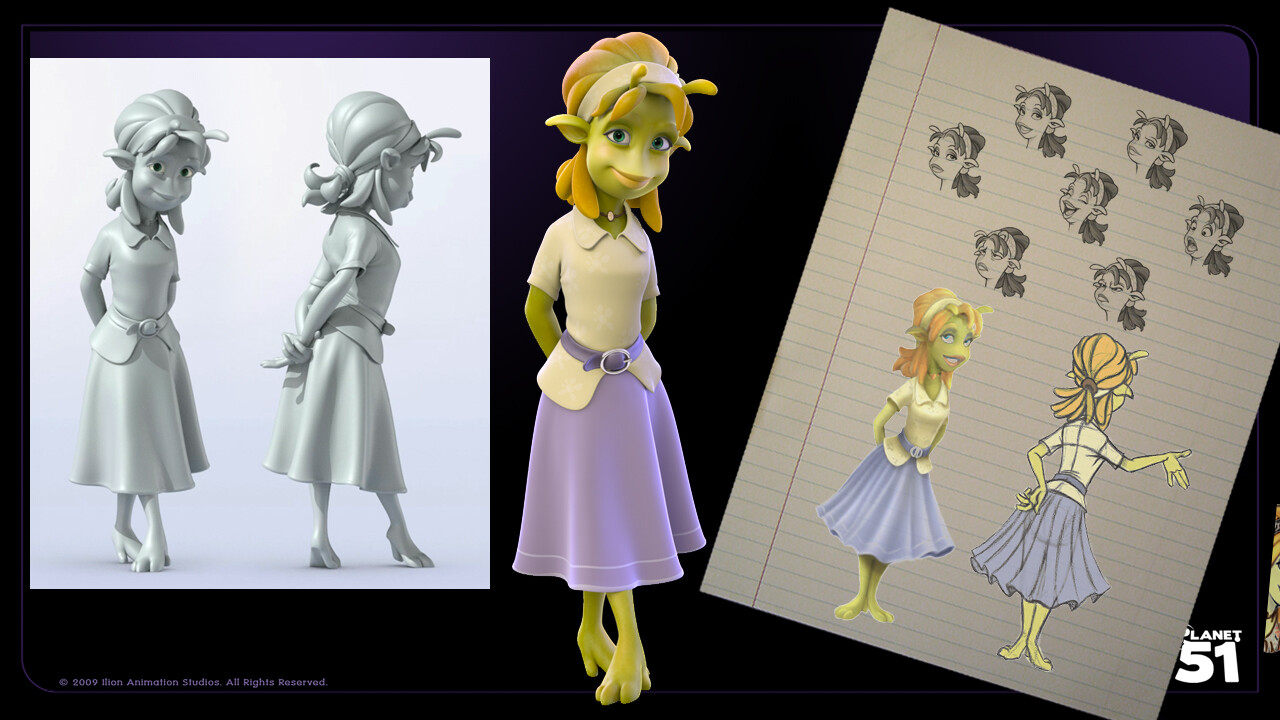 Juan Solis - Planet 51 (2009), Character modeling