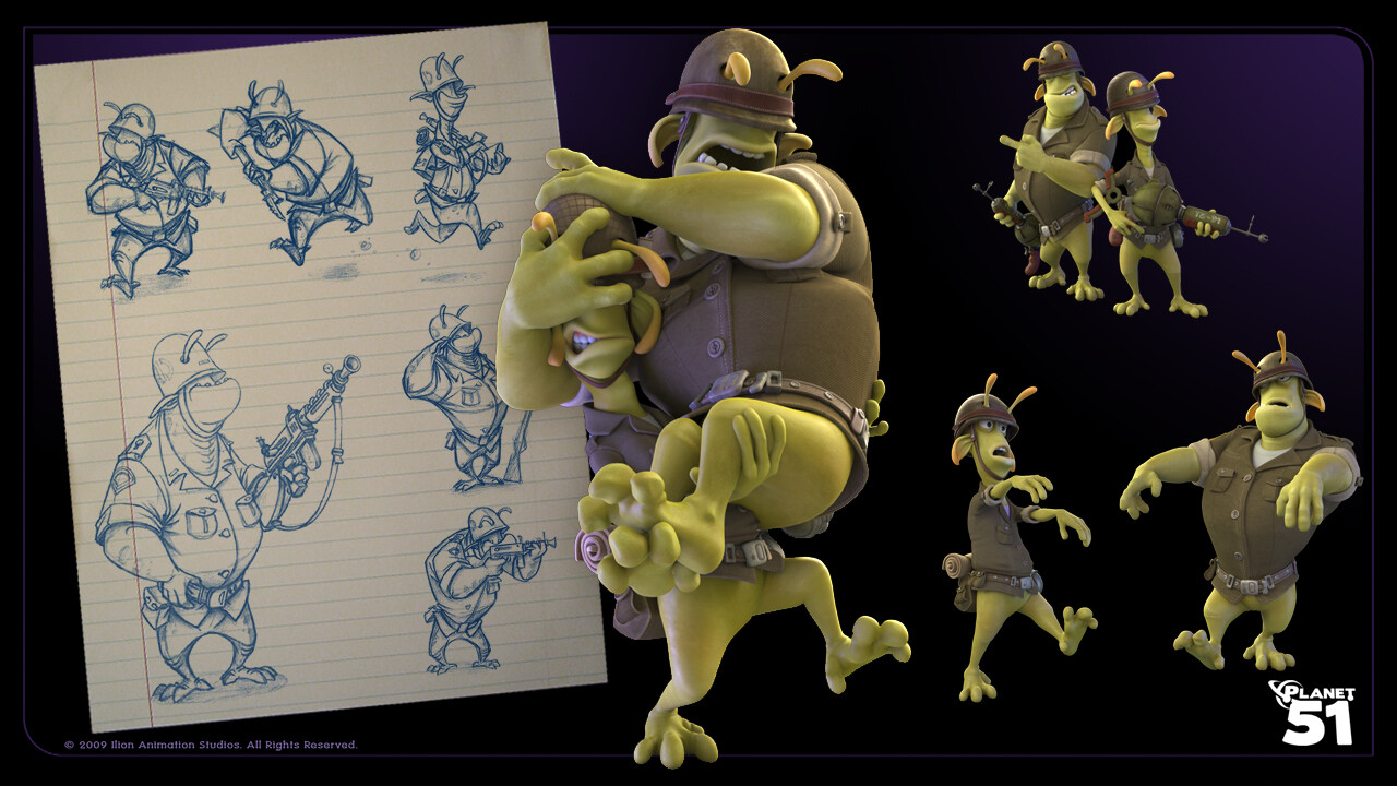 Juan Solis - Planet 51 (2009), Character modeling