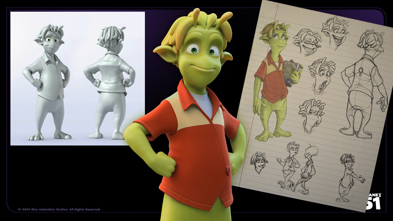Juan Solis - Planet 51 (2009), Character modeling