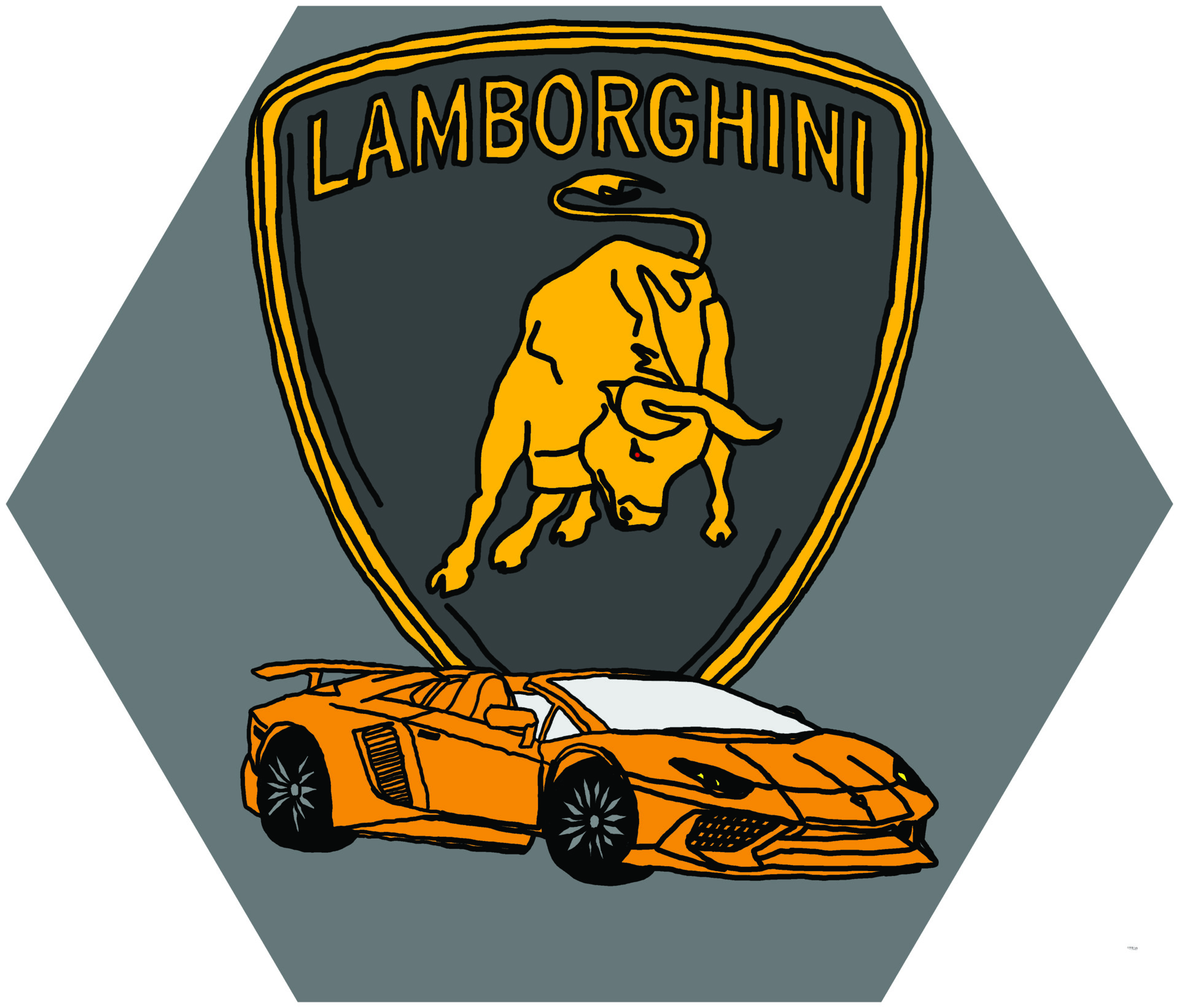 ArtStation - Lambo hexagon Project