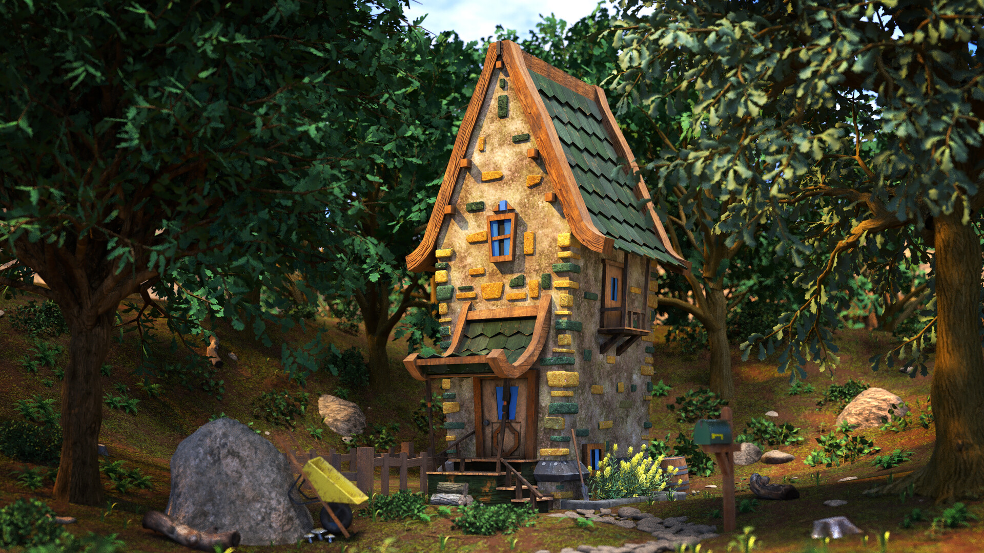 ArtStation - Shack In The Woods