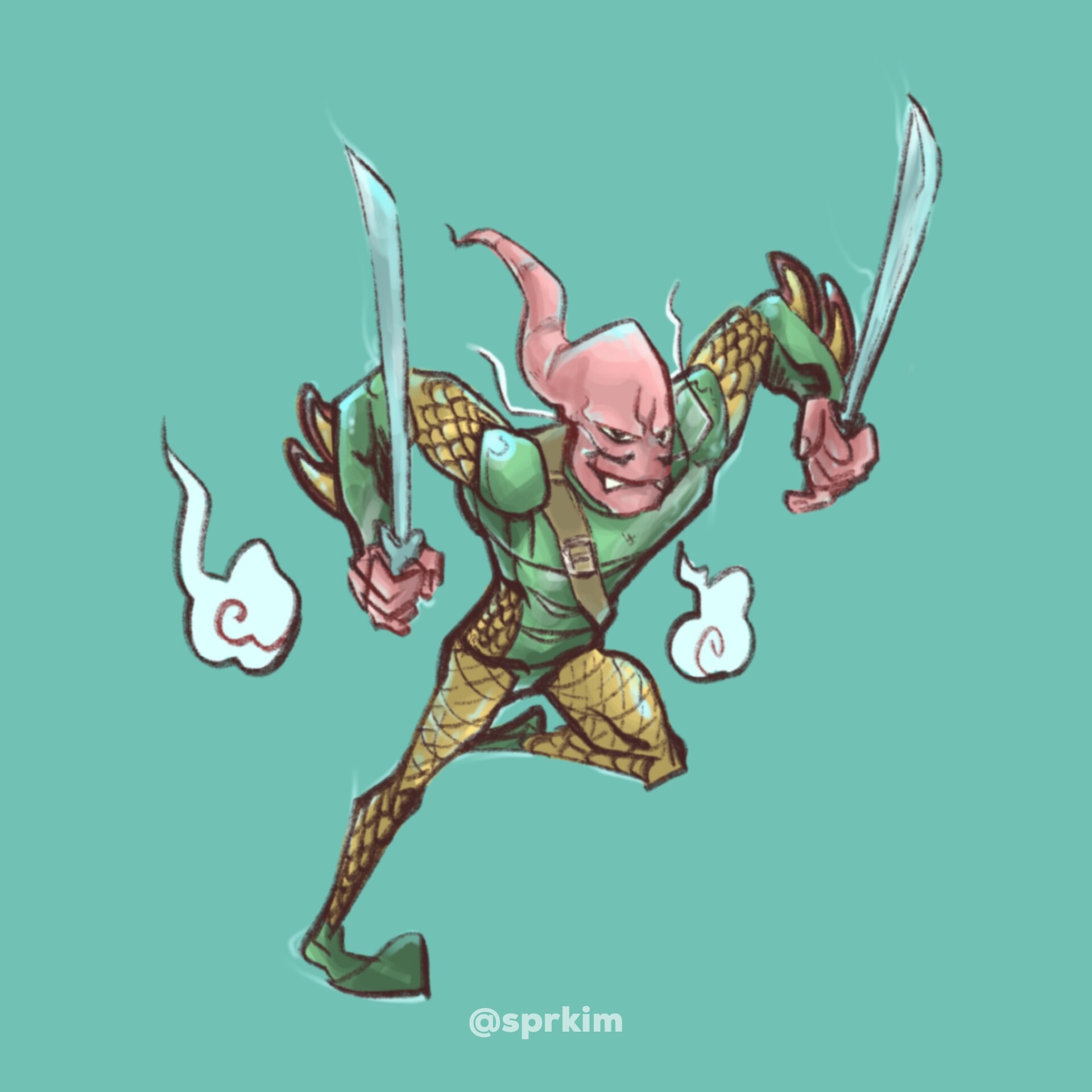 ArtStation - Worm Warrior Concept #1 - Asian