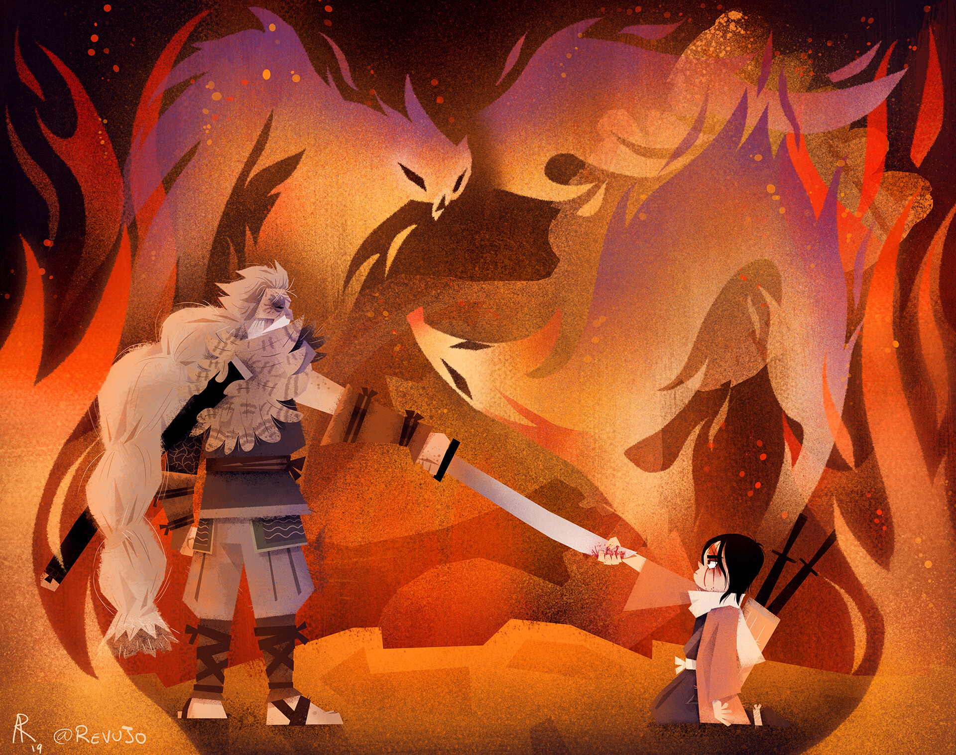 Artstation Sekiro Vs Owl Father