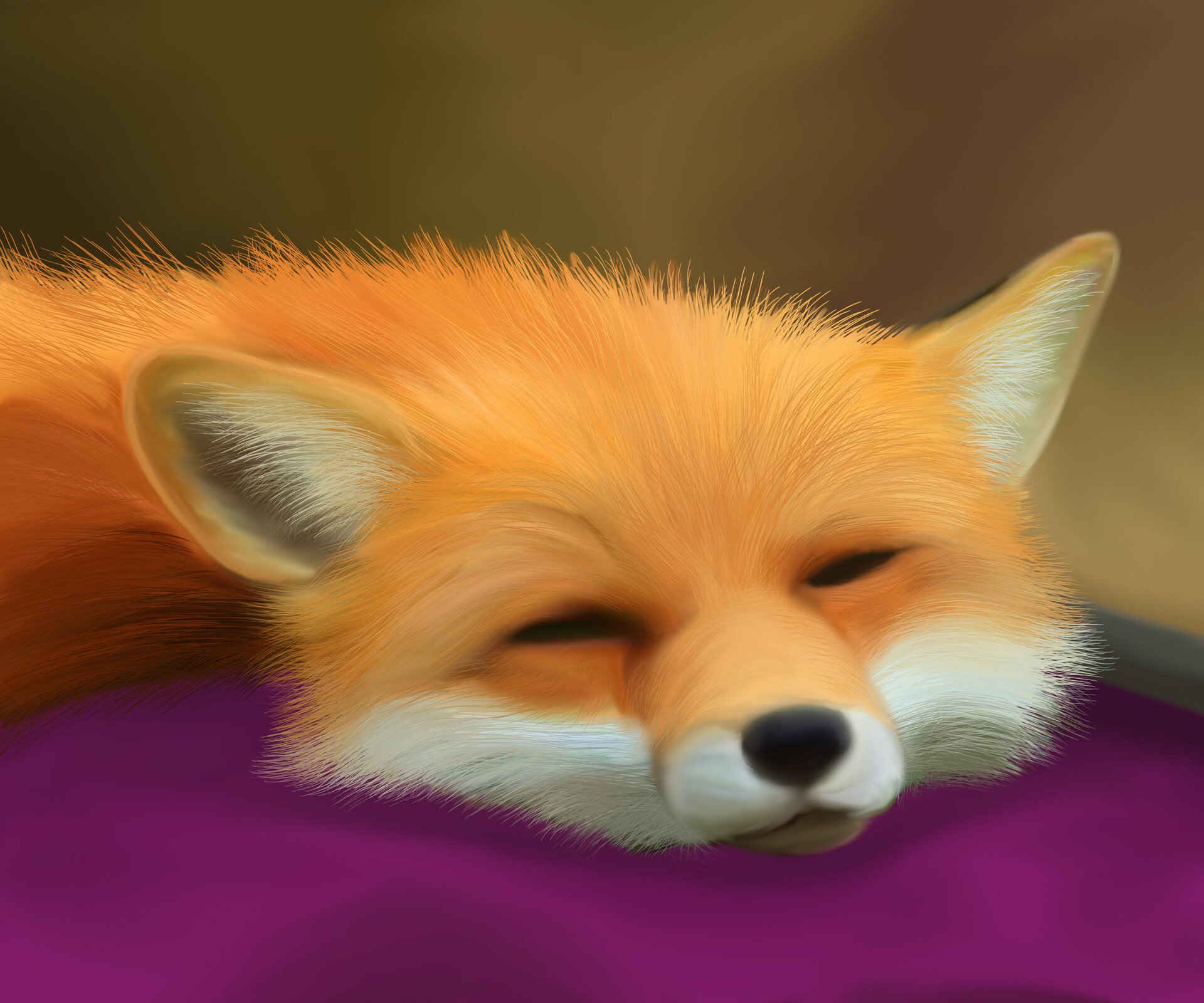 ArtStation - Sleeping Fox