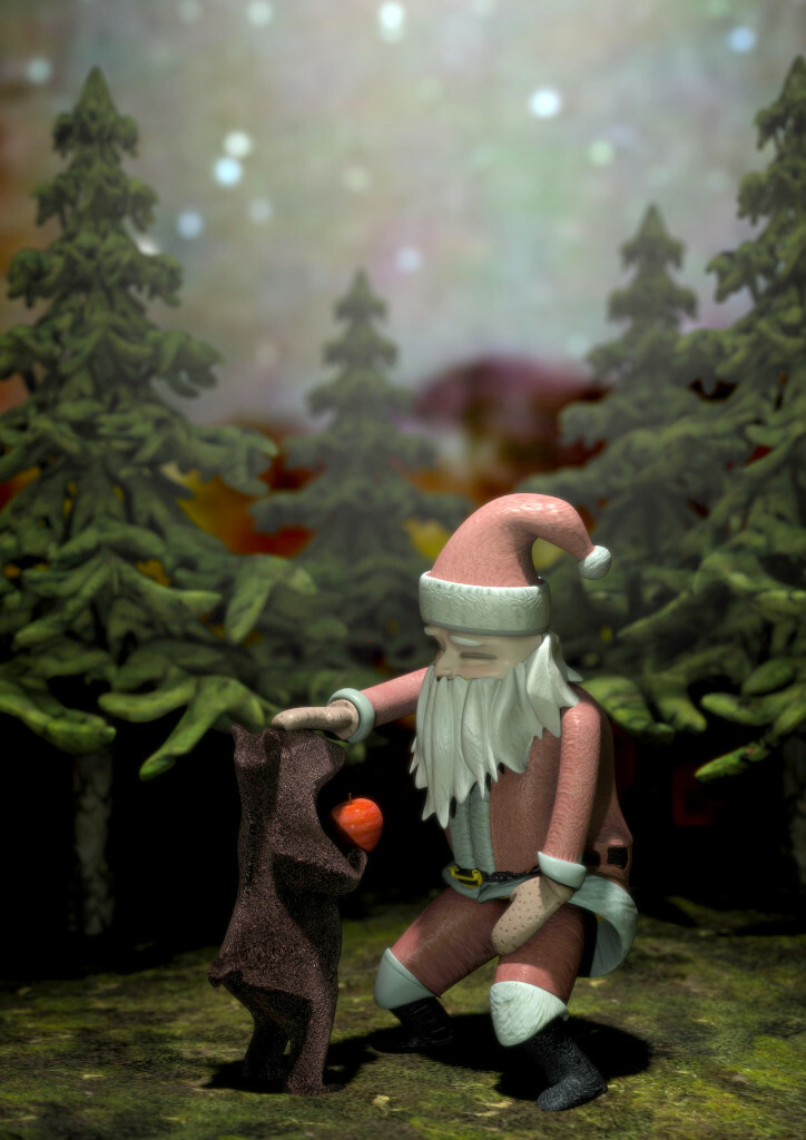 ArtStation - Santa in forest
