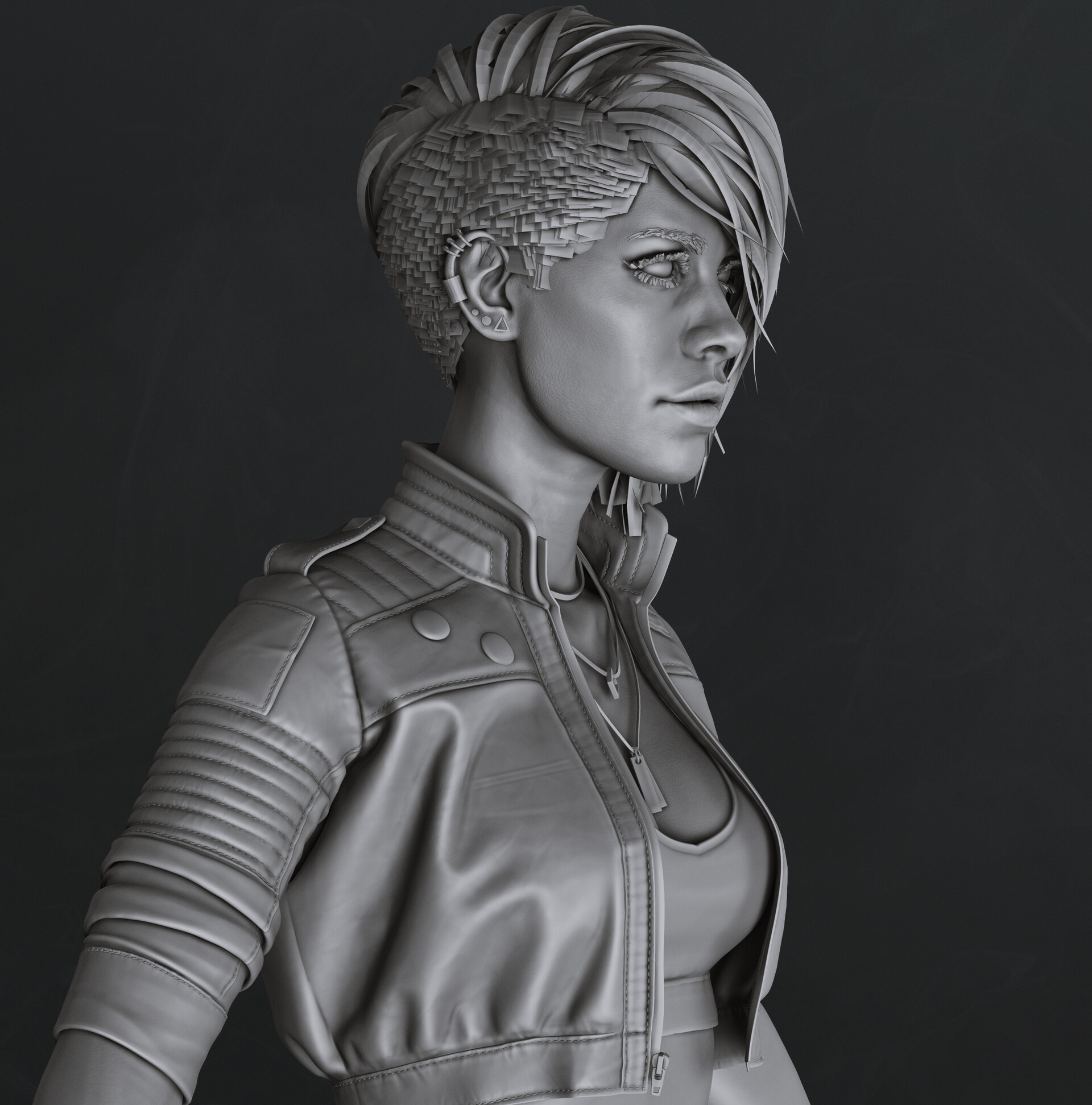 Jack Perry - Syn - Cyberpunk - Sculpt
