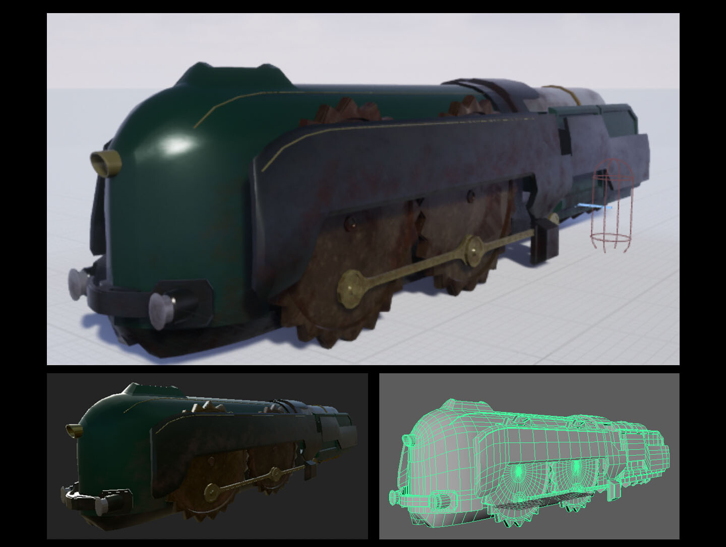 ArtStation - Underground Rail Station - Locomotive Model